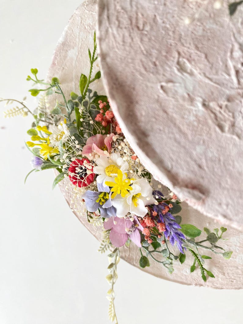 Wildflower Wedding Cake Topper Set: Boho Meadow Flowers, Artificial ...