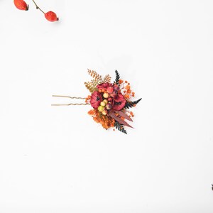 Autumn Flower Hairpins: Bridal Wedding Hair Accessory - Etsy
