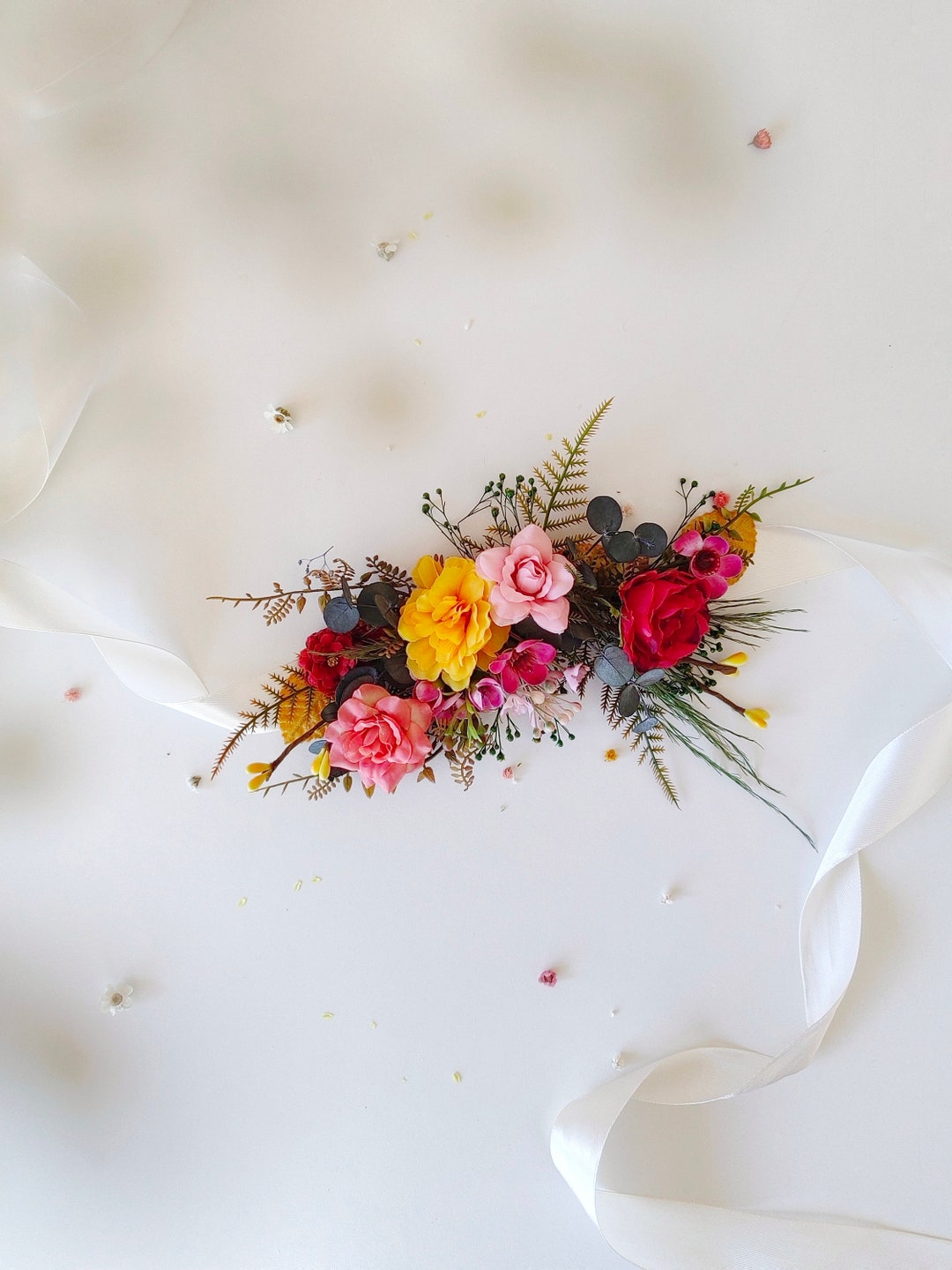 Colourful Flower Belt Summer Wedding Autumn Bride Boho Wedding Flower ...