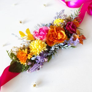 Colorful Belt Summer Festivals Wild Flowers Design Boho Wedding Floral ...