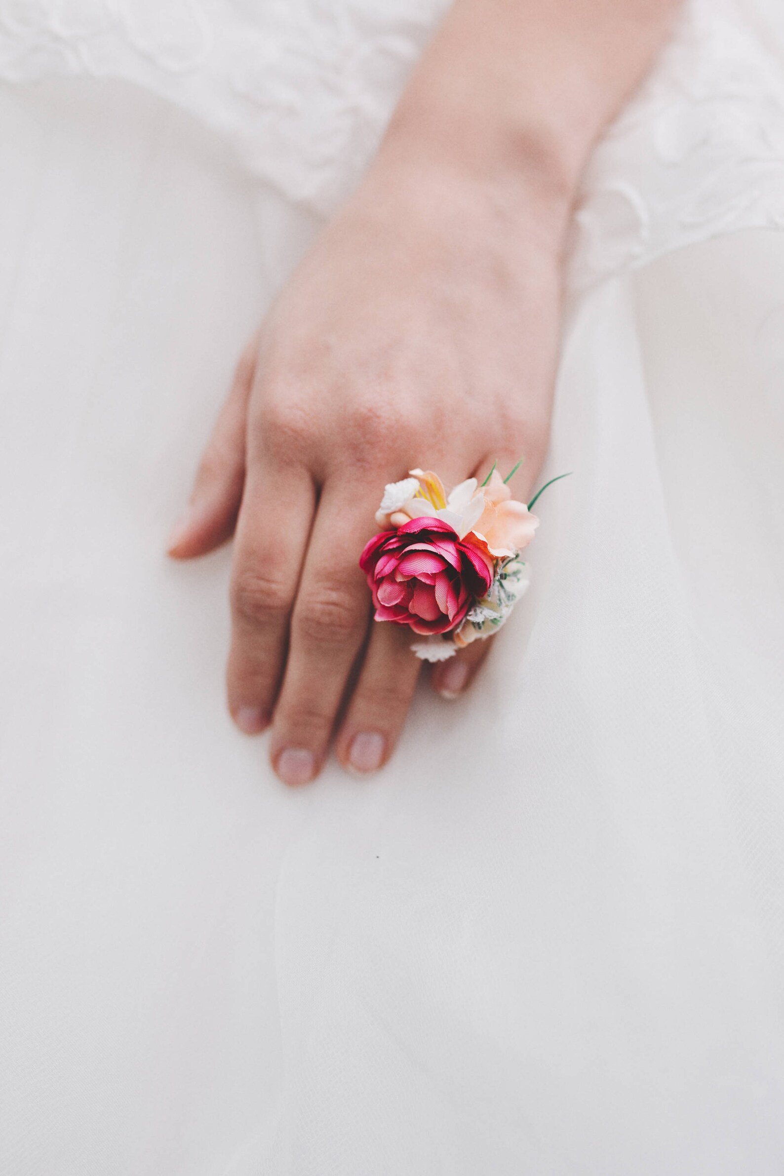 Flower Ring Floral Ring Handmade Jewelry Wedding Floral - Etsy