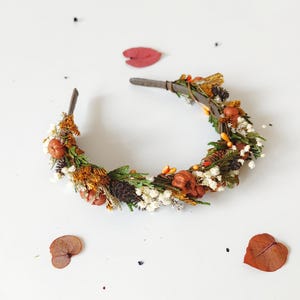 Pumpkin Headband Flower Autumn Headband Bridal Flower Headband Orange ...