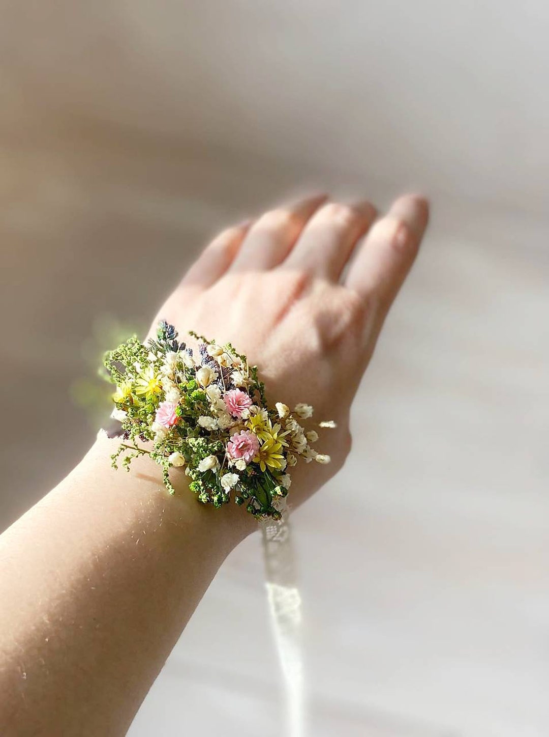 Bridal Flower Jewelry Flower Bracelet Gift for Bridesmaids Meadowy ...