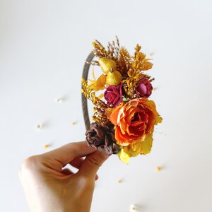 Autumn Flower Headband Fall Wedding Headpiece With Pears Bridal ...
