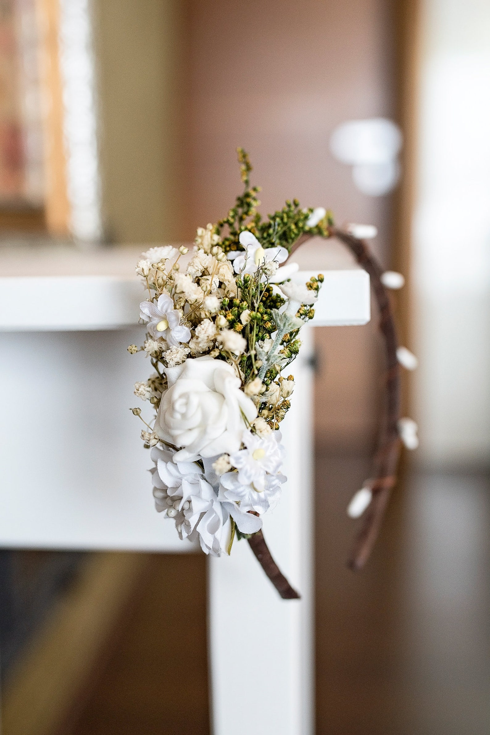 Headband for First Holy Communion White Floral Headband - Etsy