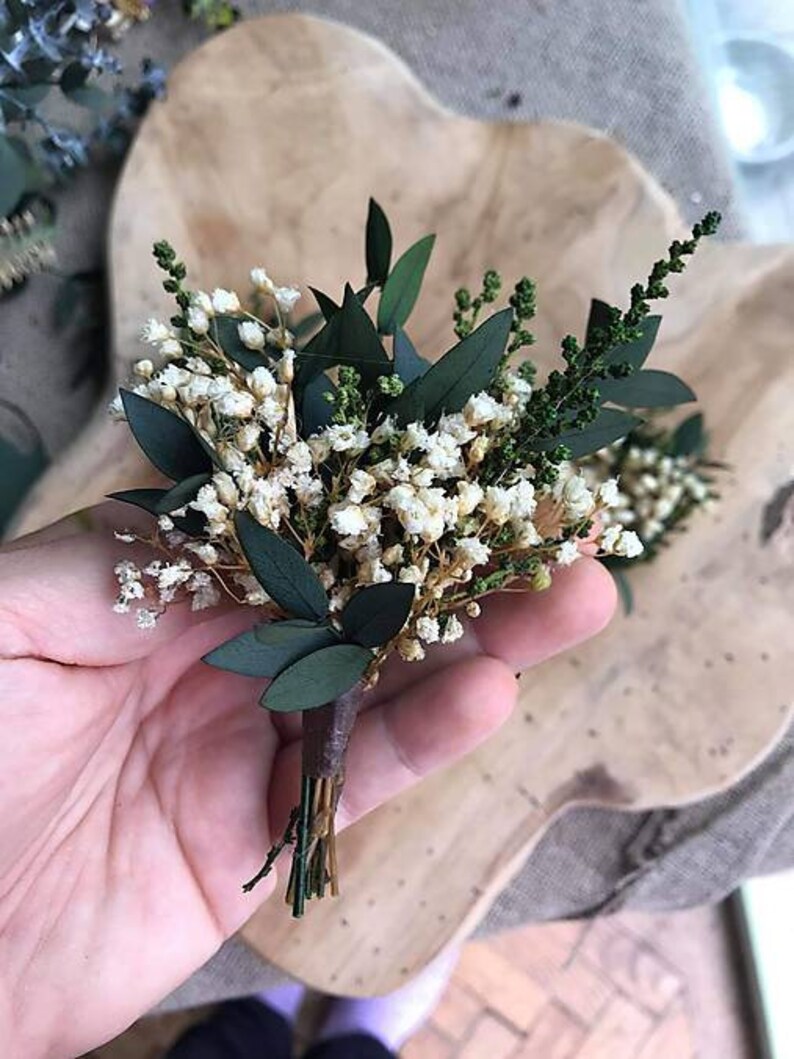 Greenery Wedding Buttonhole Natural Groom Accessories - Etsy