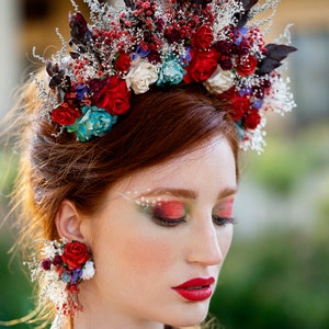 Flower HEADBAND and EARRINGS Wedding Headpiece Bridal Flower - Etsy