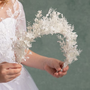 Romantic Crown Flower Crown for Communion Bridal Crown White Flower ...