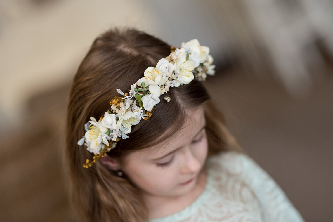 Headband for First Holy Communion White Floral Headband - Etsy