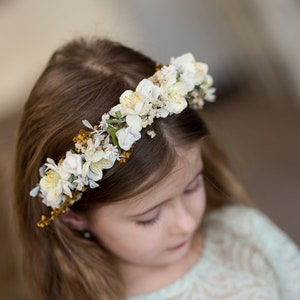 Headband for First Holy Communion White Floral Headband Communion Girls ...