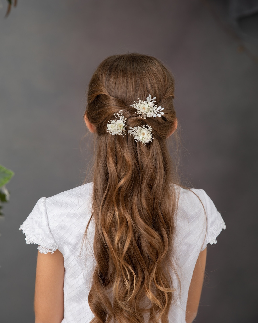 Set of 3 Hairpins First Holy Communion Hairpins Flower Jewellery ...