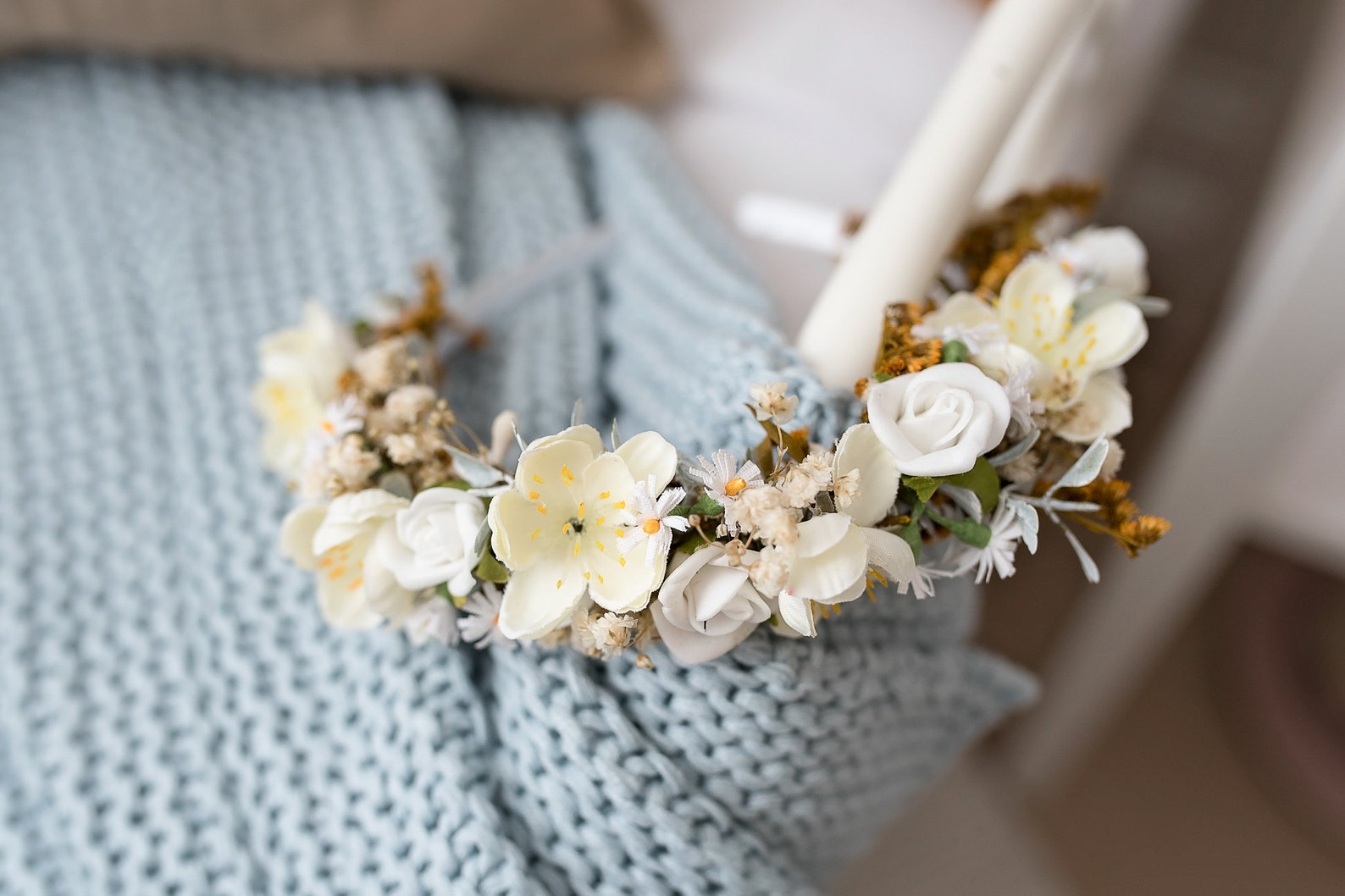 Headband for First Holy Communion White Floral Headband - Etsy