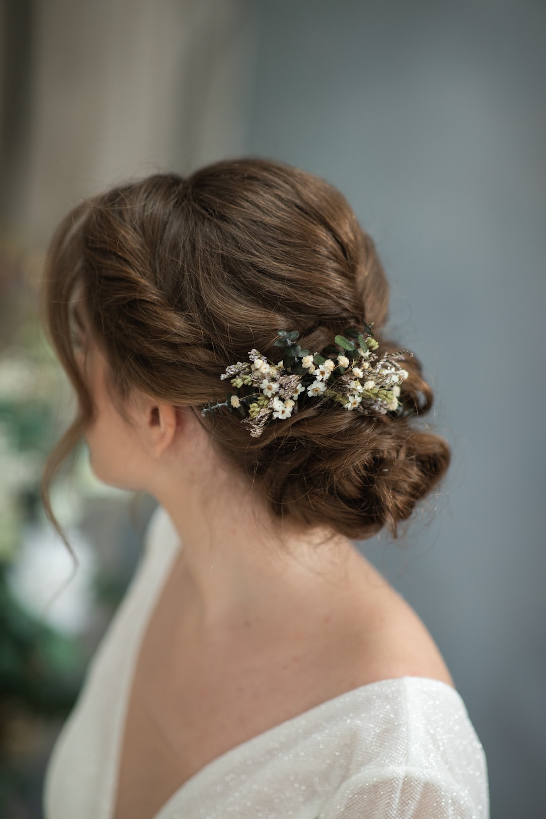 Greenery Flower Hair Comb Delicate Wedding Headpiece Bridal Hair ...