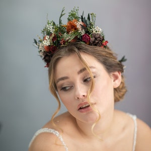 Terracotta Flower Crown: Woodland Wedding, Boho Bridal Headpiece - Etsy