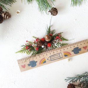 Pine Cones and Red Berries Hair Comb Christmas Headpiece Woodland Hair ...