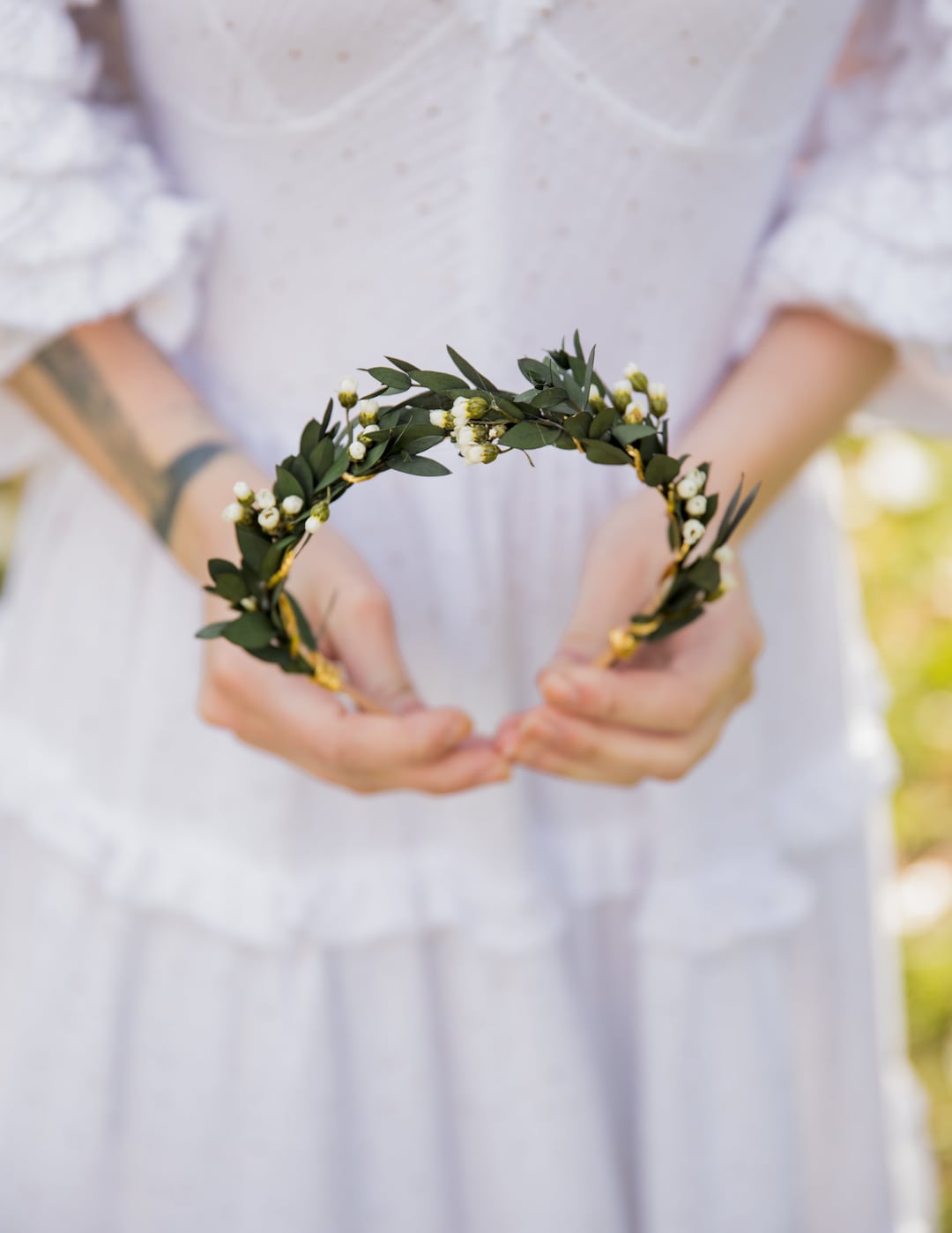 Greenery Bridal Headband Flower Headband Boho Wedding 2021 Green and ...