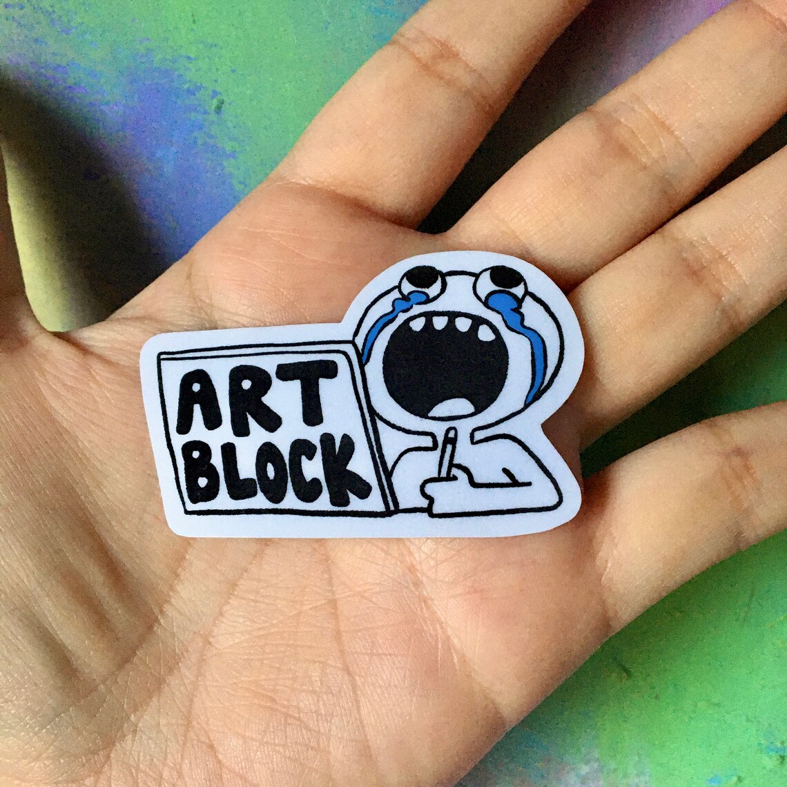 Artist ART BLOCK Sticker Glossy Vinyl Laptop Decal Sticker | Etsy