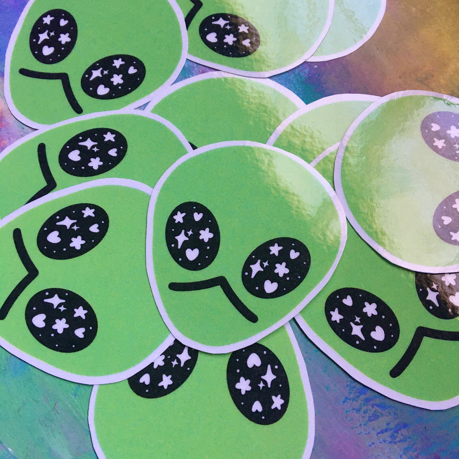 Classic Green Alien Sticker | Etsy