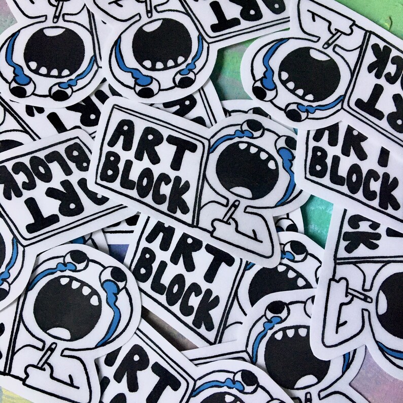 Artist ART BLOCK Sticker Glossy Vinyl Laptop Decal Sticker | Etsy