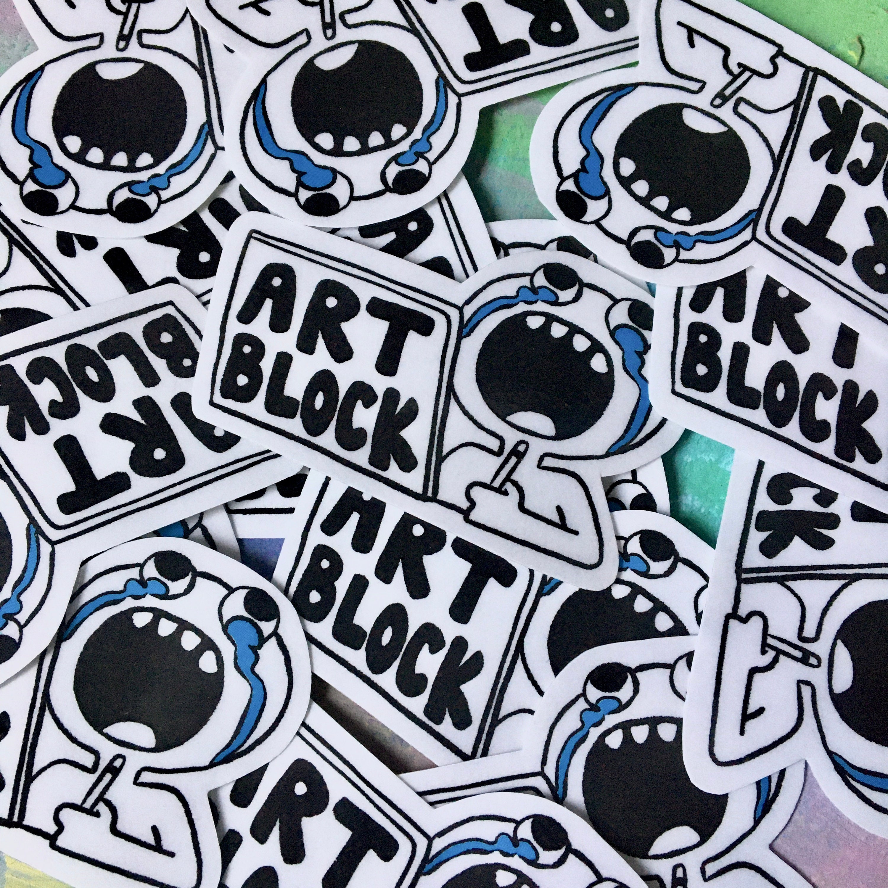 Artist ART BLOCK Sticker Glossy Vinyl Laptop Decal Sticker | Etsy