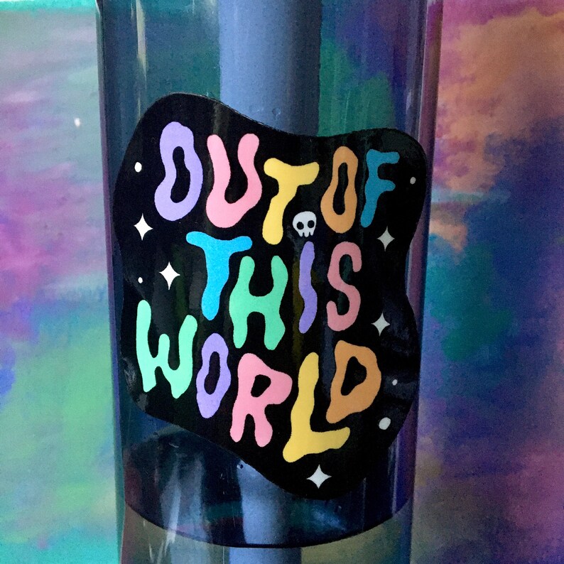 Rainbow OUT of THIS WORLD Sticker Y2K Cybercore Space Decal - Etsy