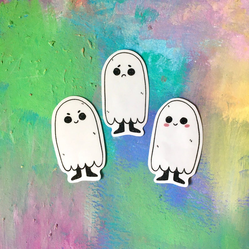 GLOSSY BOO CREW Sticker Pack Cute Ghost Stickers Halloween - Etsy