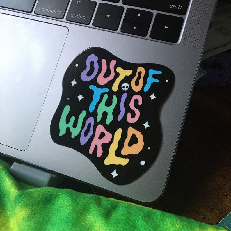 Rainbow OUT of THIS WORLD Sticker Y2K Cybercore Space Decal - Etsy