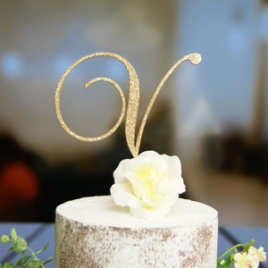 Personalized Monogram Wedding Cake Topper, Initial / Letter Cake Topper ...