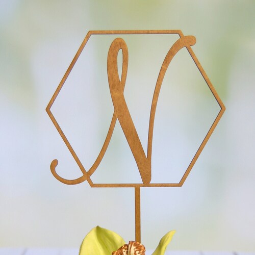 Personalized Monogram Initial Letter Topper Bridal - Etsy