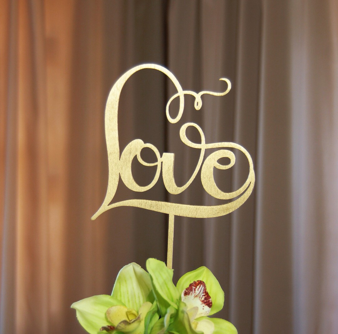 Gorgeous "love" Cake Topper for Any Occasion - Wedding, Bridal Shower ...