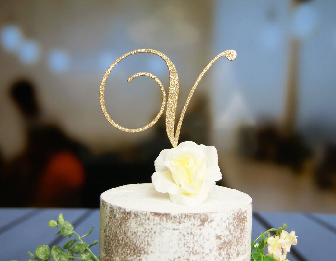 Personalized Monogram Wedding Cake Topper, Initial / Letter Cake Topper ...