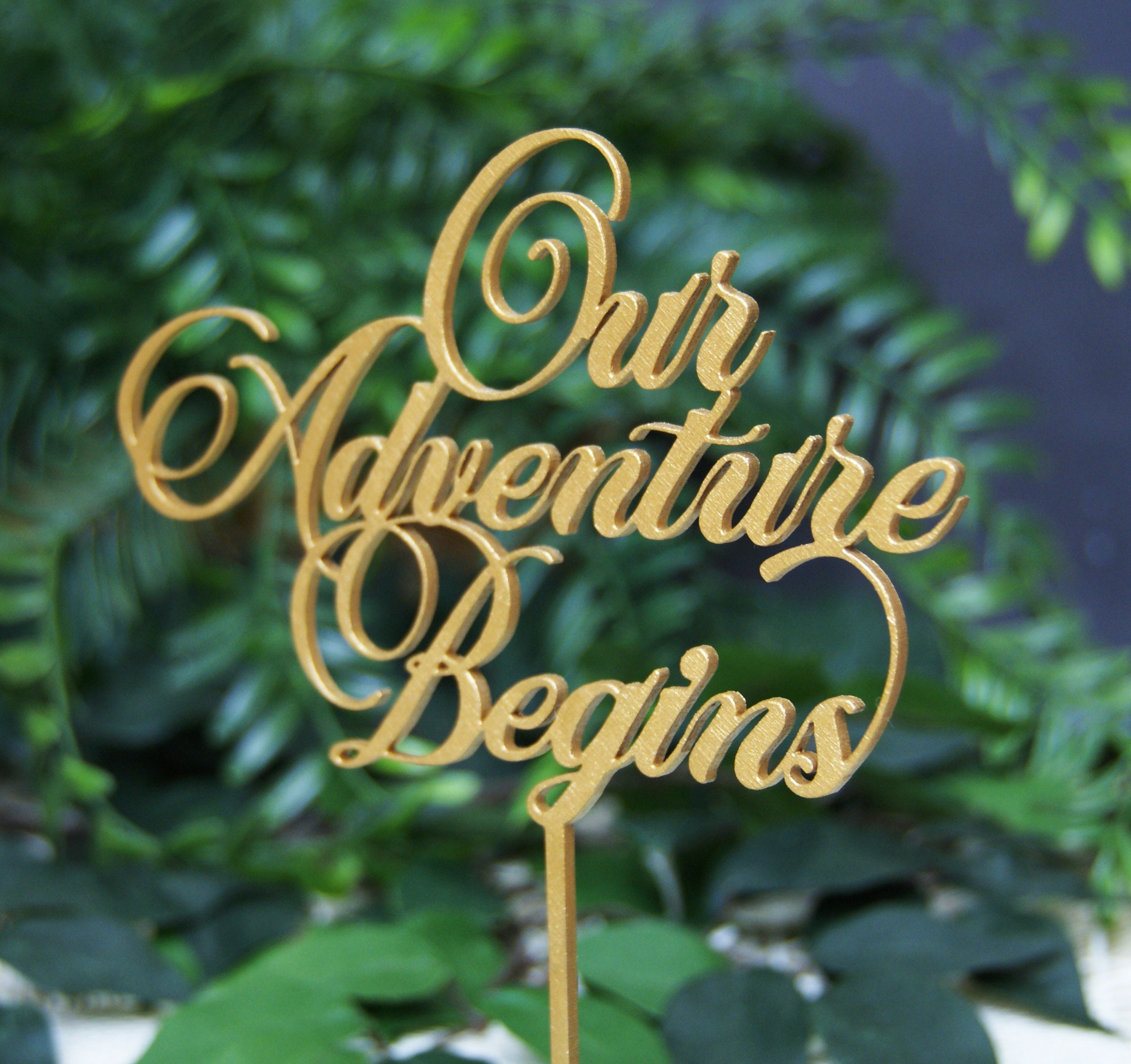 Custom Elegant Rustic Cake Topper - Personalized Caketopper - Bridal ...