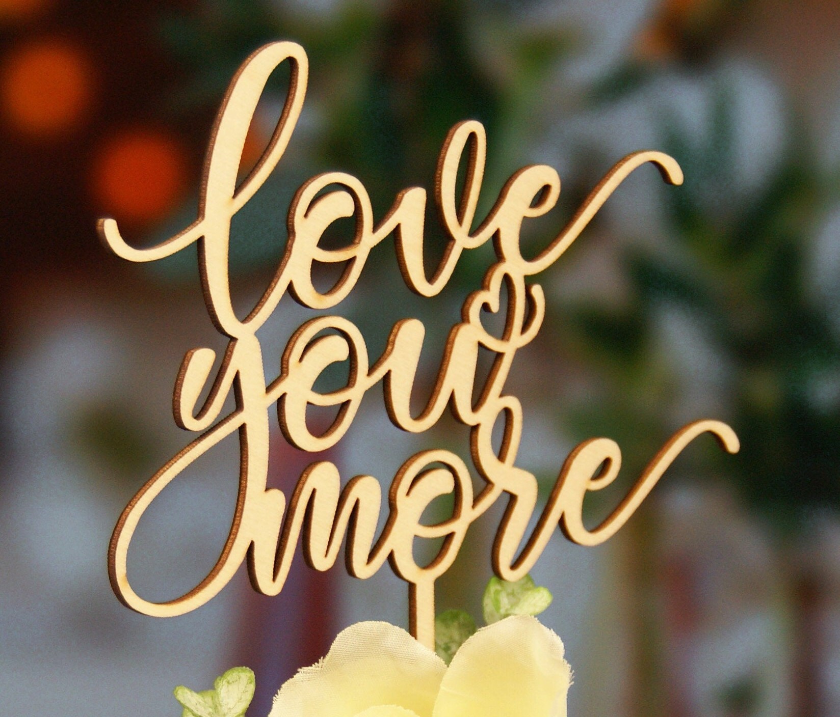 Love You More Cake Topper Boda / Despedida de soltera / - Etsy México