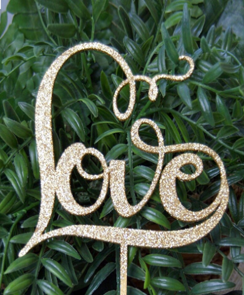Gorgeous "love" Cake Topper for Any Occasion - Wedding, Bridal Shower ...
