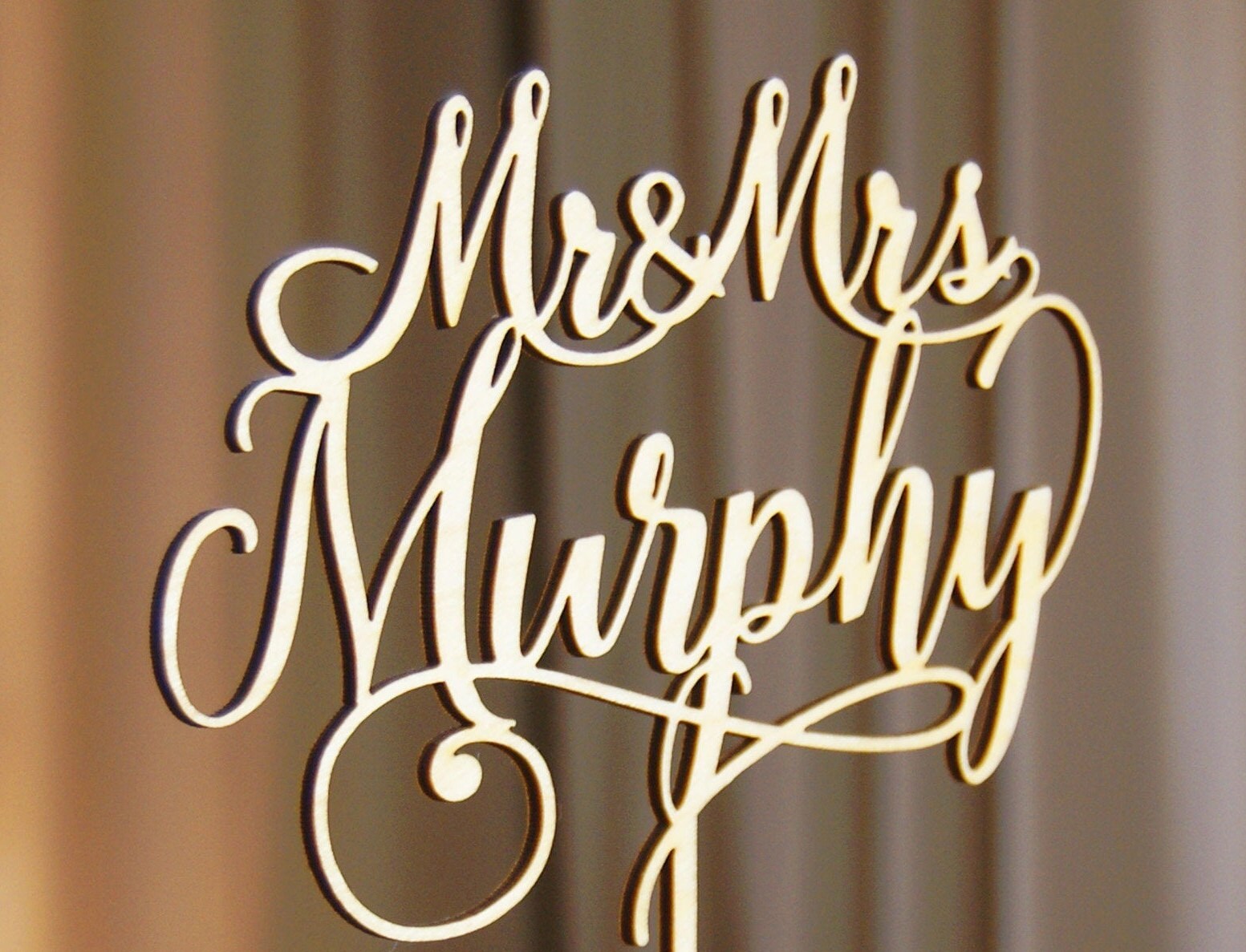 MR-MRS NAME Personalized Wedding Cake Topper Bridal | Etsy