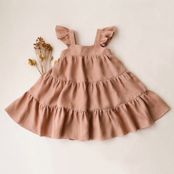 Clay Linen Boho Dress - Etsy