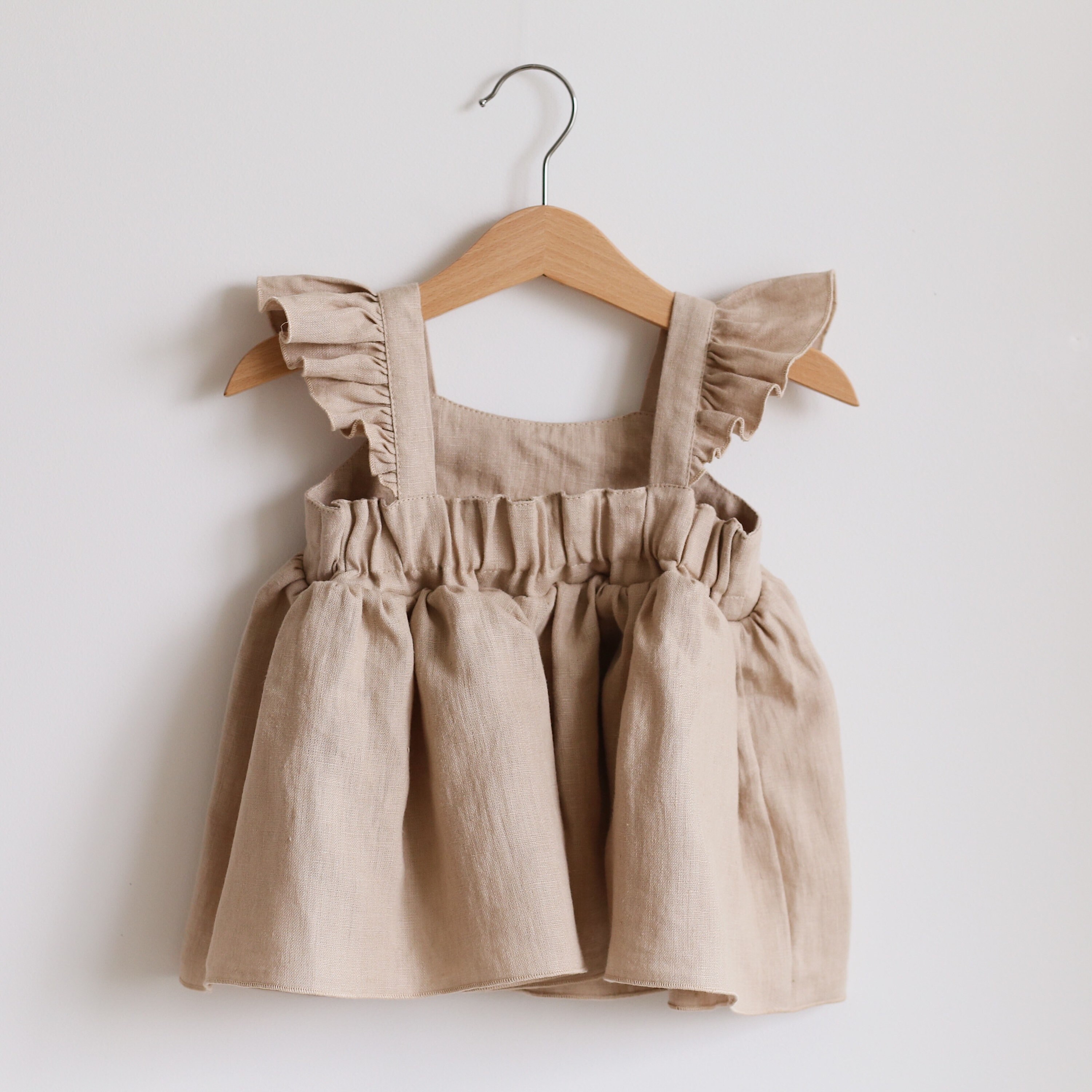 Beige Linen Boho Top - Etsy