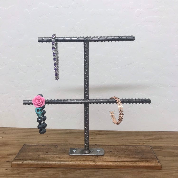 Jewelry Stand. Rebar Stand. Jewelry Holder. Bracelet Holder. Industrial ...
