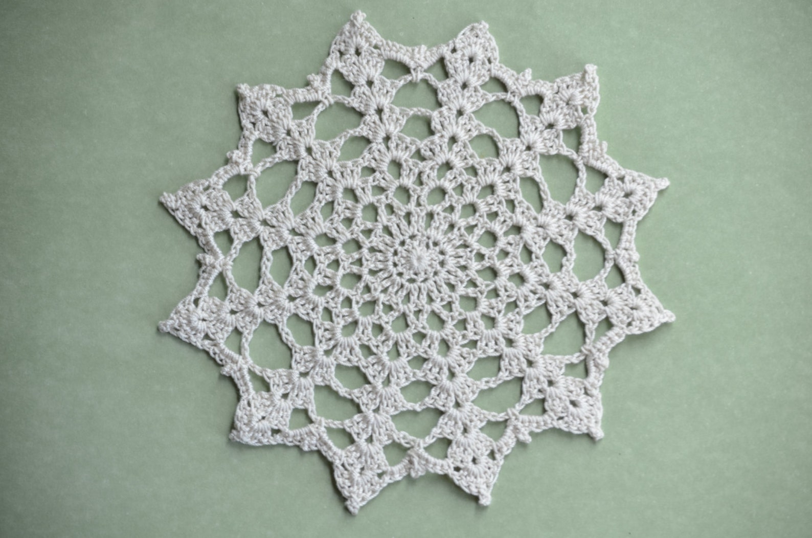 Small doily Crocheted doily round doily pointed web | Etsy