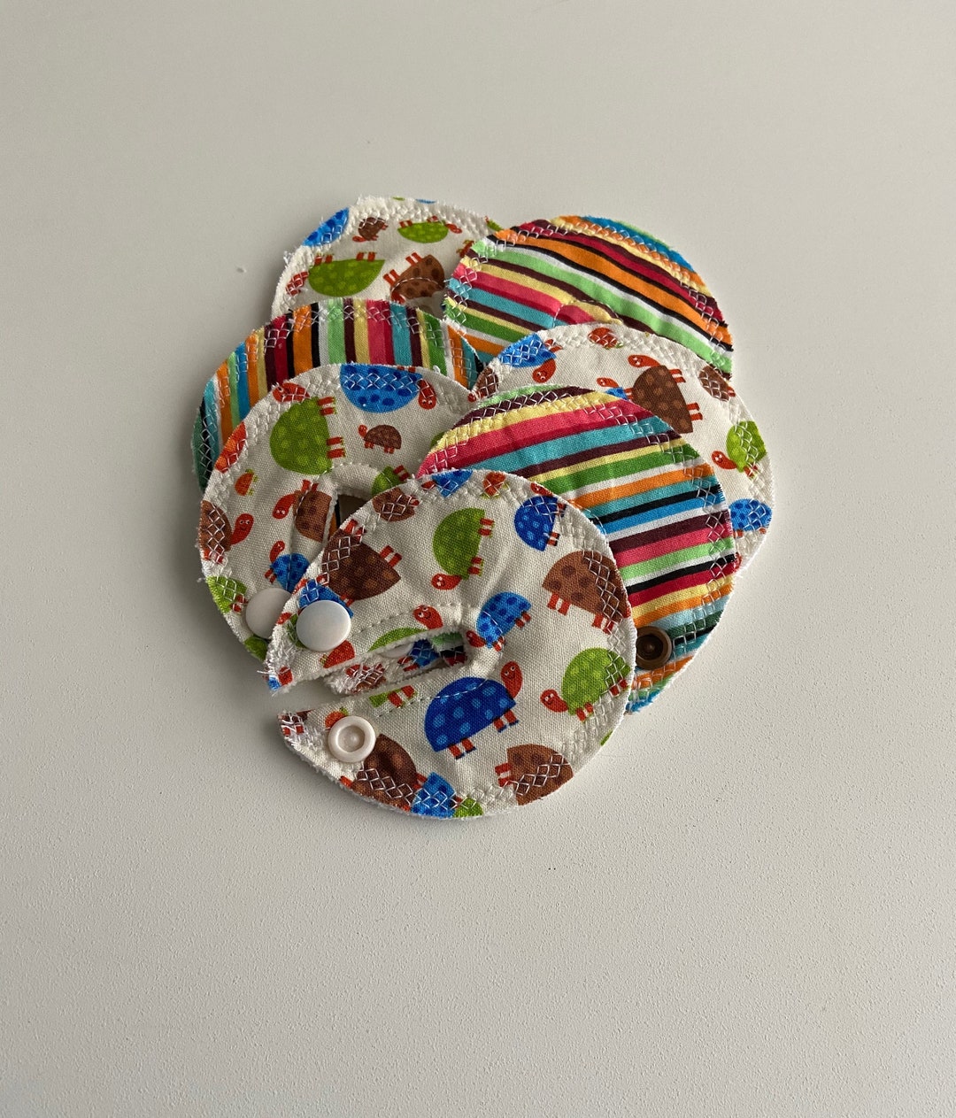 Feeding Tube Pads, Set of SEVEN, Turtles and Stripes, Enteral Feeding ...