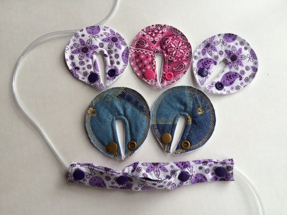 Feeding tube pads/cover Set of 5 pads and 1 reversible tube | Etsy