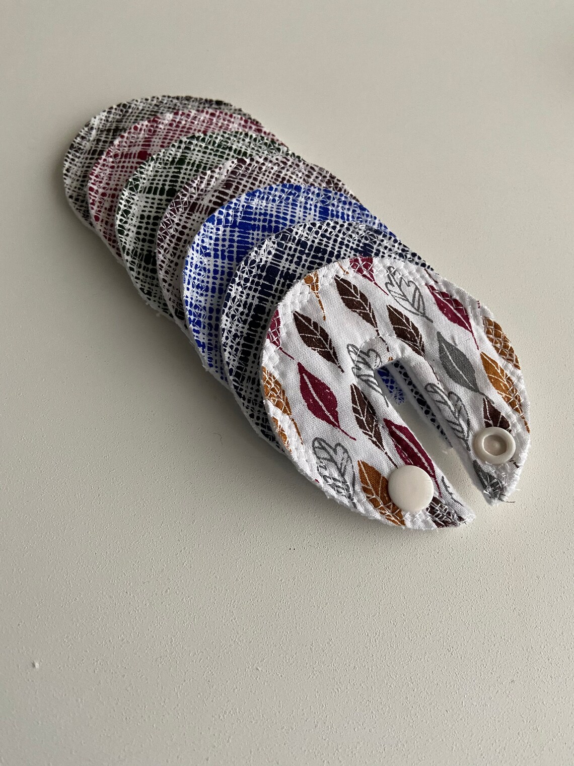 Feeding Tube Pads Set of SEVEN Leaves Screen Print Enteral - Etsy