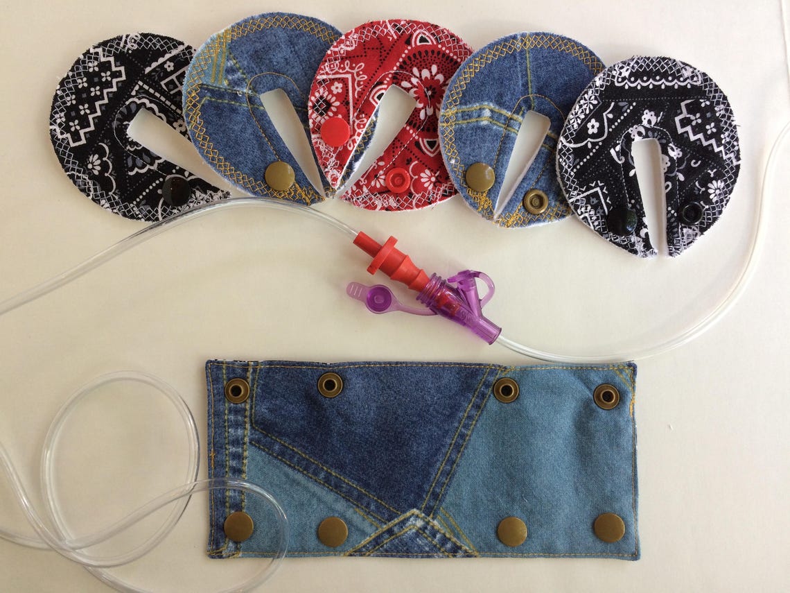 Feeding Tube Pads/cover Set of 5 Pads and 1 Reversible Tube - Etsy
