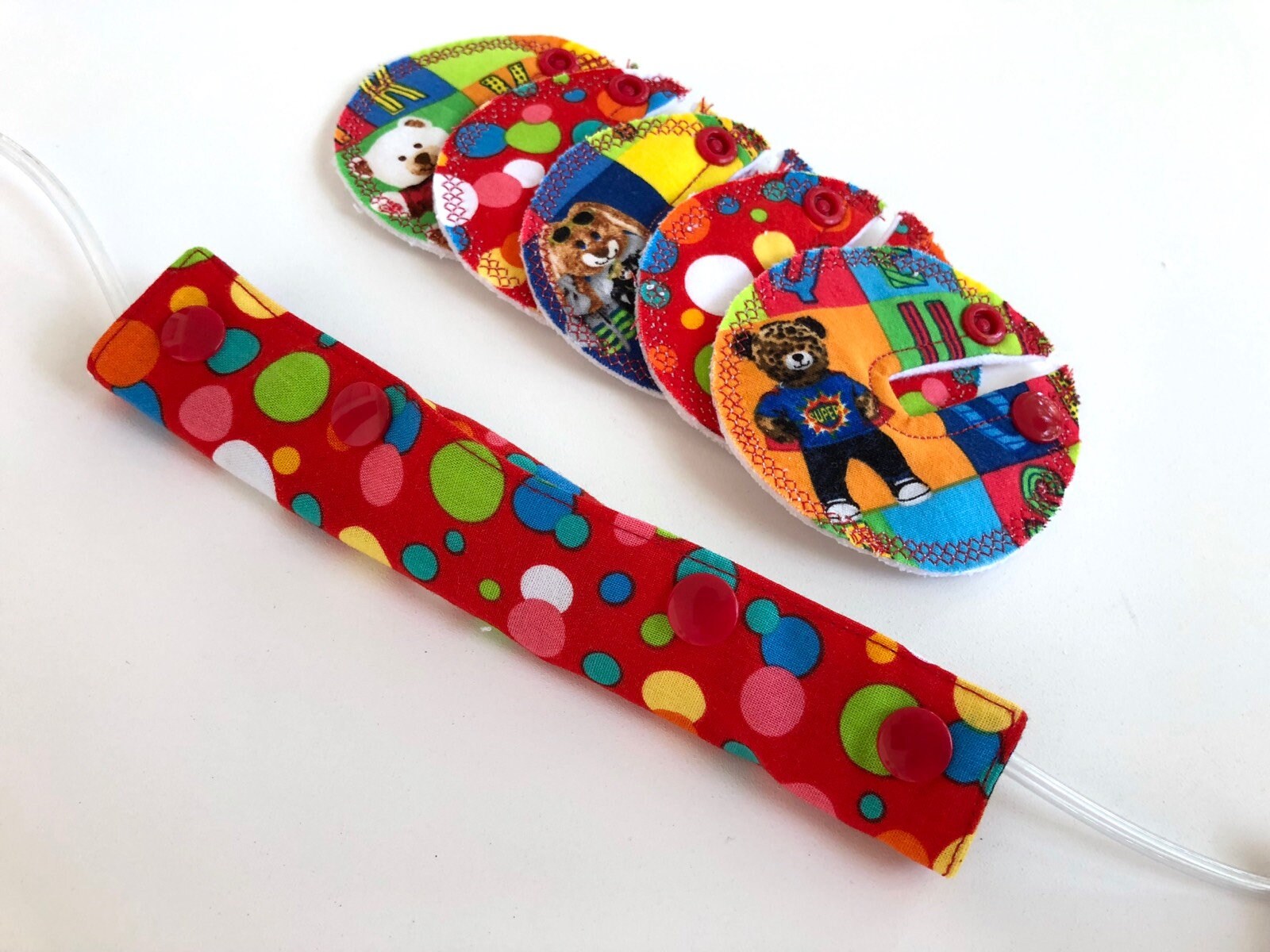 Feeding tube pads/cover Set of 5 pads and 1 reversible tube | Etsy