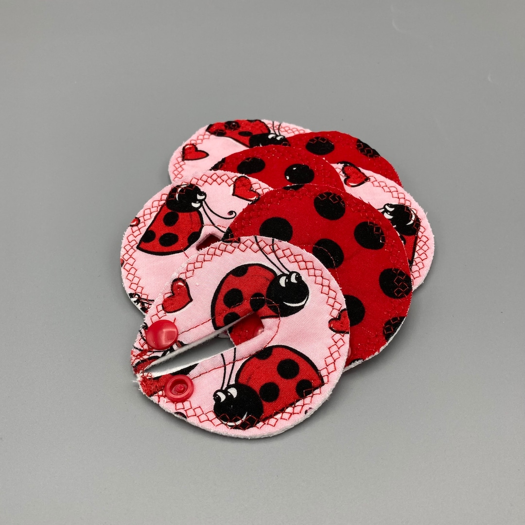Feeding Tube Pads, Set of SEVEN, Ladybugs, Enteral Feeding, G Tube Pads ...