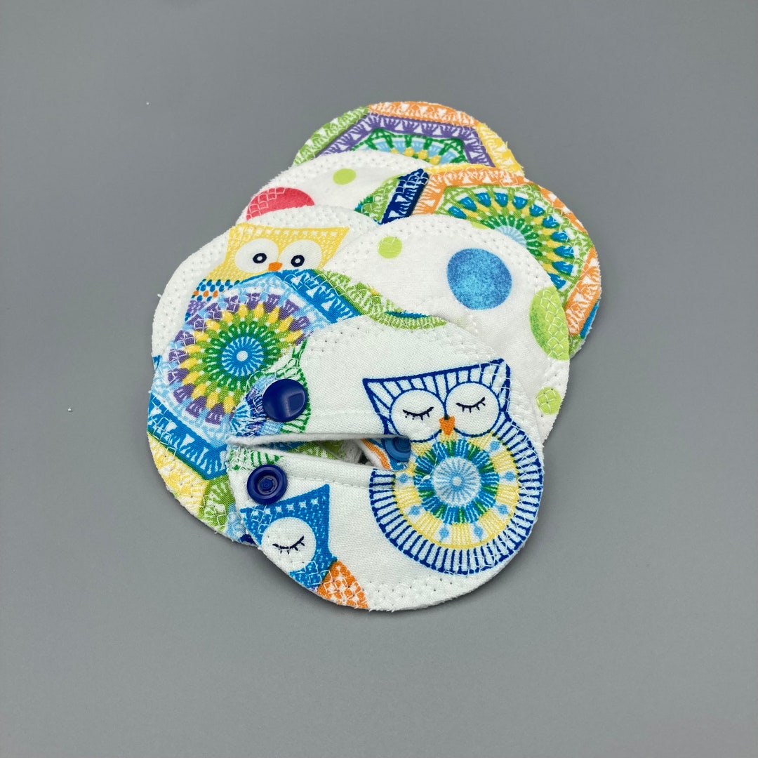 Feeding Tube Pads, Set of SEVEN, Owls, G Tube Pad, J Tube, GJ Tube ...