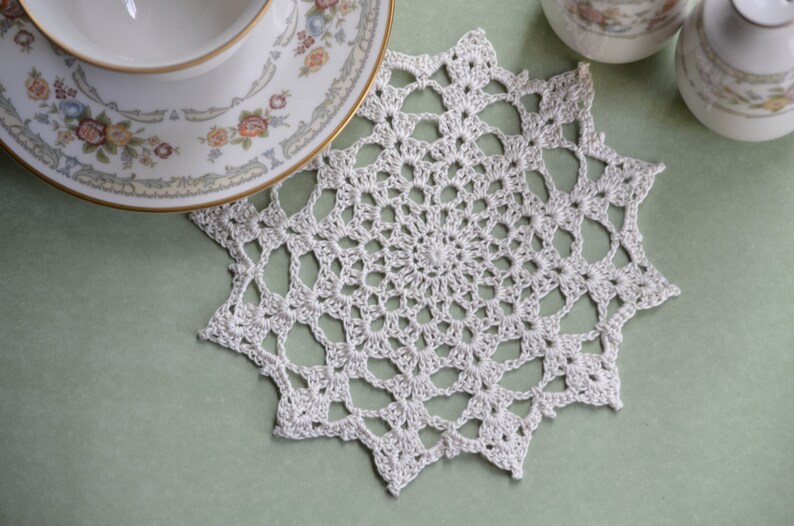 Small Doily Crocheted Doily Round Doily Pointed Web - Etsy