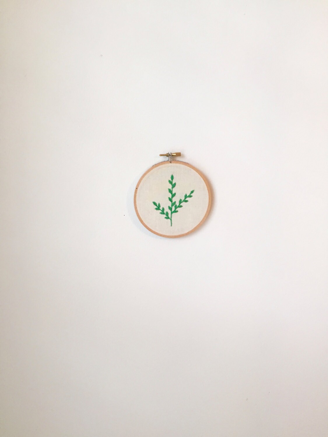 Botanical Embroidery Small Leaves Twig Green 4 Inch Hoop - Etsy