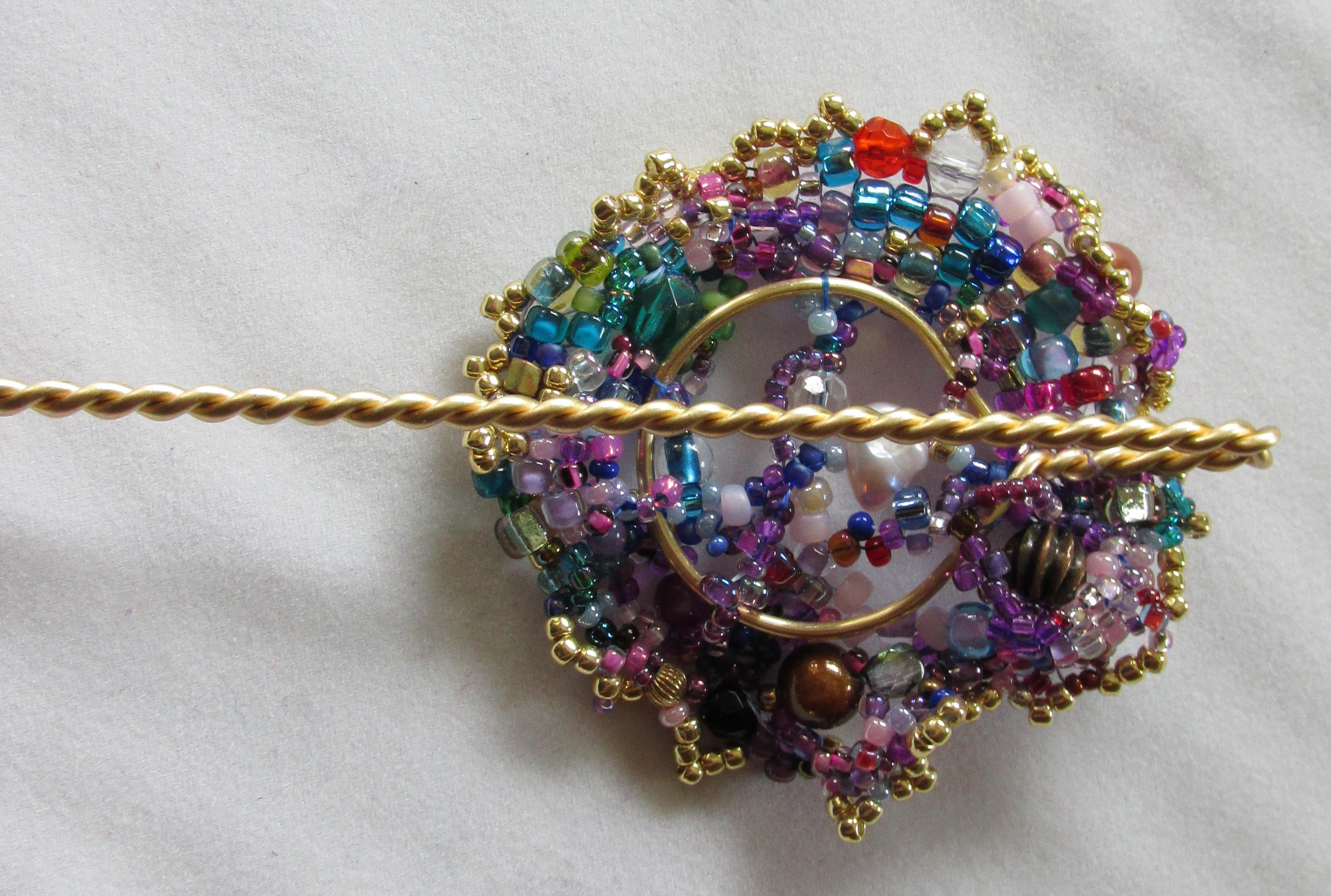 Freeform Peyote Stitch Shawl Pin - Etsy
