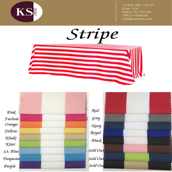 Striped Tablecloth - Etsy